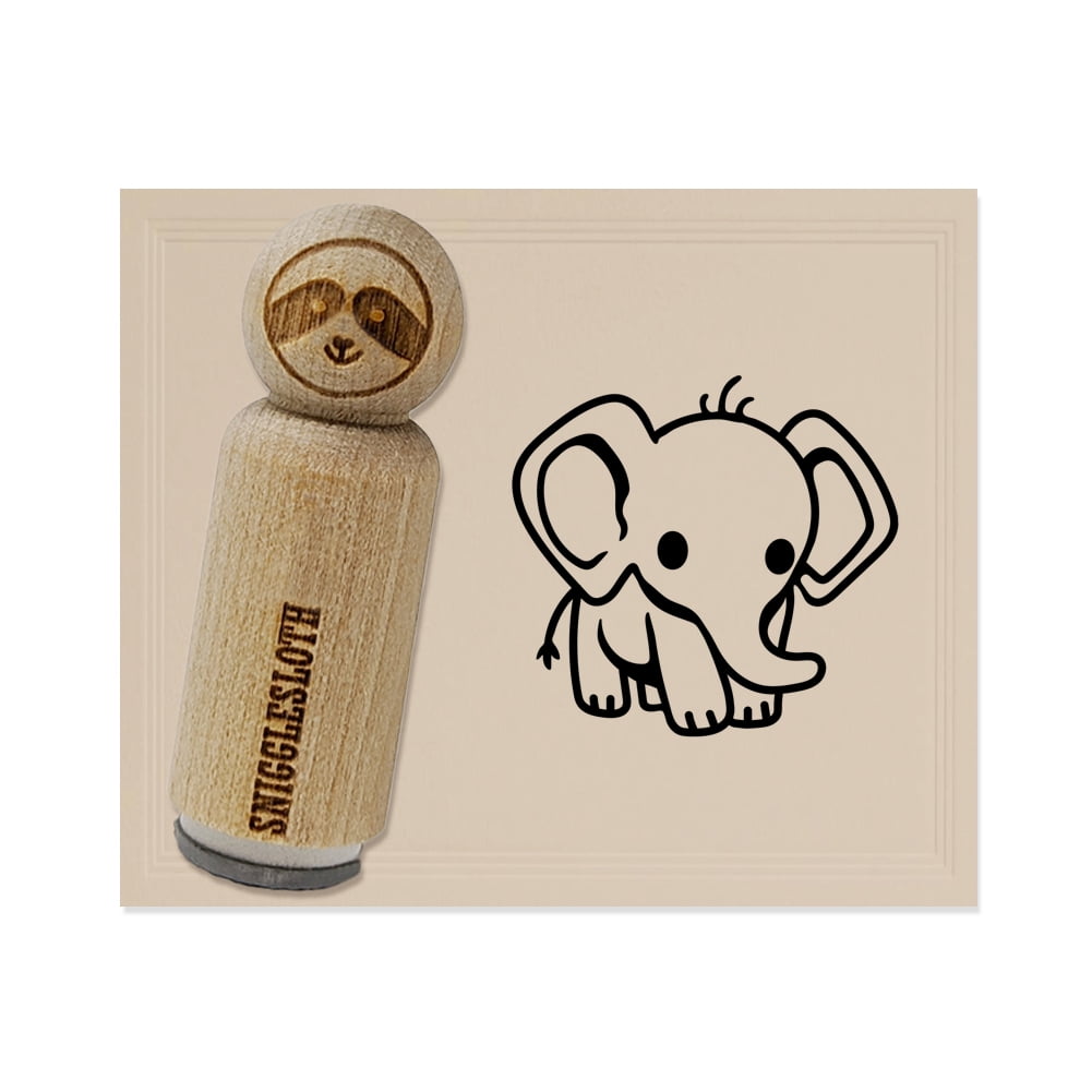 Cute Baby Elephant Rubber Stamp for Scrapbooking Crafting Stamping ...