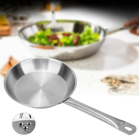 Loewten Pancake Pan,Cooking Pan,26 X 5cm Fry Pan Stainless Steel Steak ...