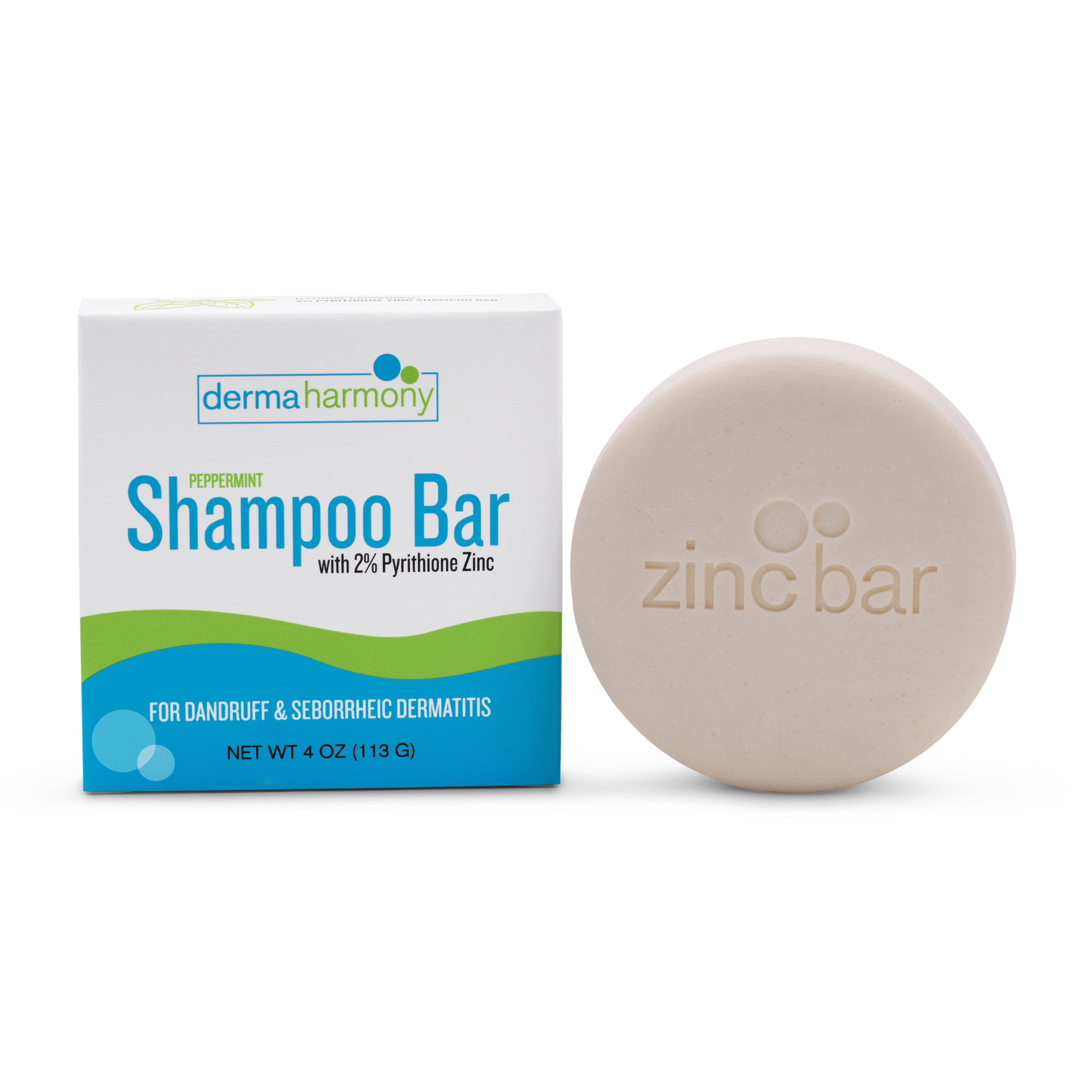 DermaHarmony Dandruff Shampoo Bar - Peppermint - 4 oz (1 Bar) - Walmart.com