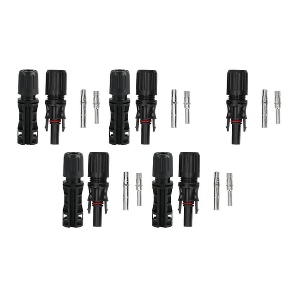 Conector solar macho hembra, 5 juegos de panel solar Conector de panel ...