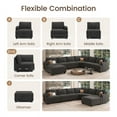 Nolany Modern Reversible Sectional Sofa Deep Seats with Storage Ottoman ...