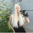 Medium Long Chemical Fiber Wig for Women - Full Wig Headgear for ...