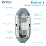 Intex Mariner 3-Person Inflatable Boat Set for Adults, Fishing & River ...