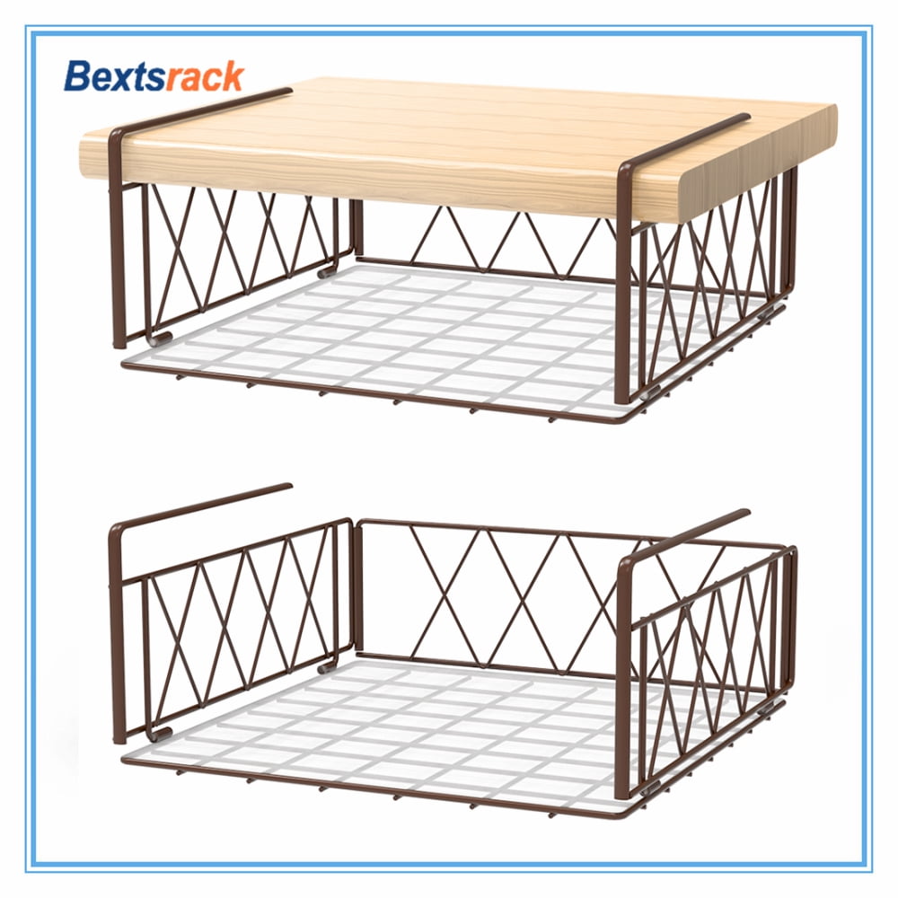 Bextsrack 2 Pieces Under Shelf Rack Under Shelf Basket kitchen pantry ...