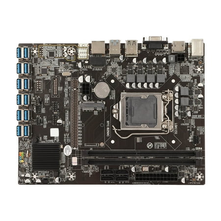 Computer Motherboard, 2 DDR4 DIMM 12 USB3.0 To PCIE Ports Mining ...