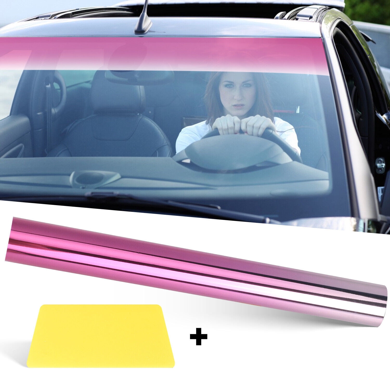 Htwon Car Windshield Tint Film Insulation Solar Sun Visor Strip Decal ...