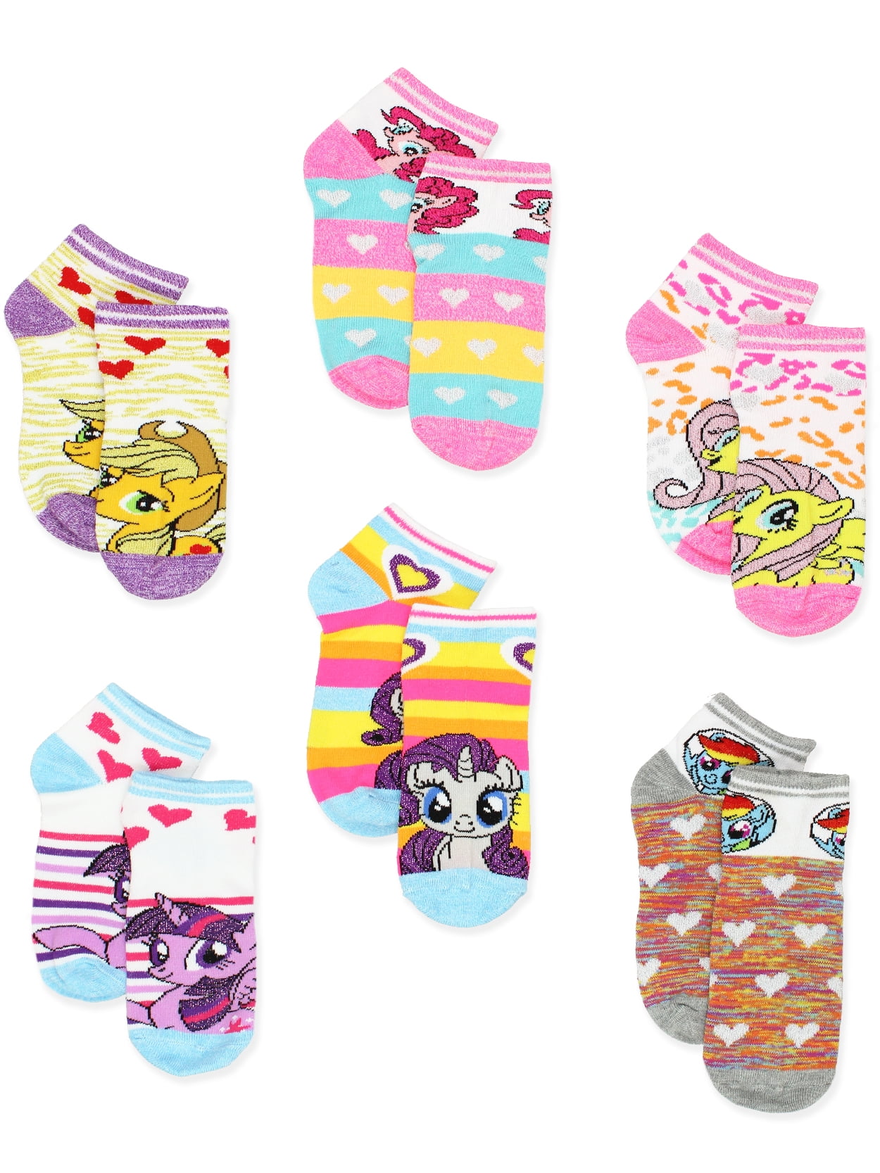 My Little Pony Girls 6 pack Socks Set MJ028GQS - Walmart.com
