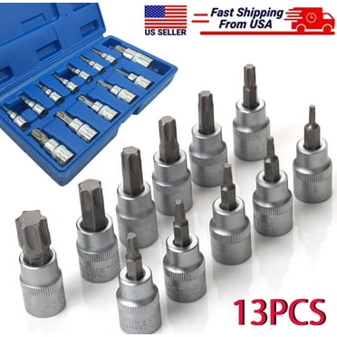 TMAX IP70 3 Inch Long Black Impact Torx Plus 6 Point Socket Bit 1/2 ...