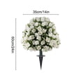Artificial Rose Ground Planting, Realistic Faux Foliage, Tool-Free ...