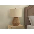 22" Brown Rope Table Lamp with Beige Shade - Transitional Coastal Decor ...