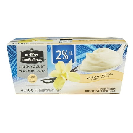 Our Finest Vanilla 2% M.F. Stirred Greek Yogurt | Walmart Canada