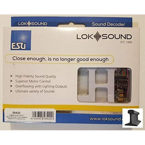 ESU 58420 LokSound V5.0~8 Pin NEM652 ~ DCC Sound Decoder ~ Ready for Programming - Walmart.com