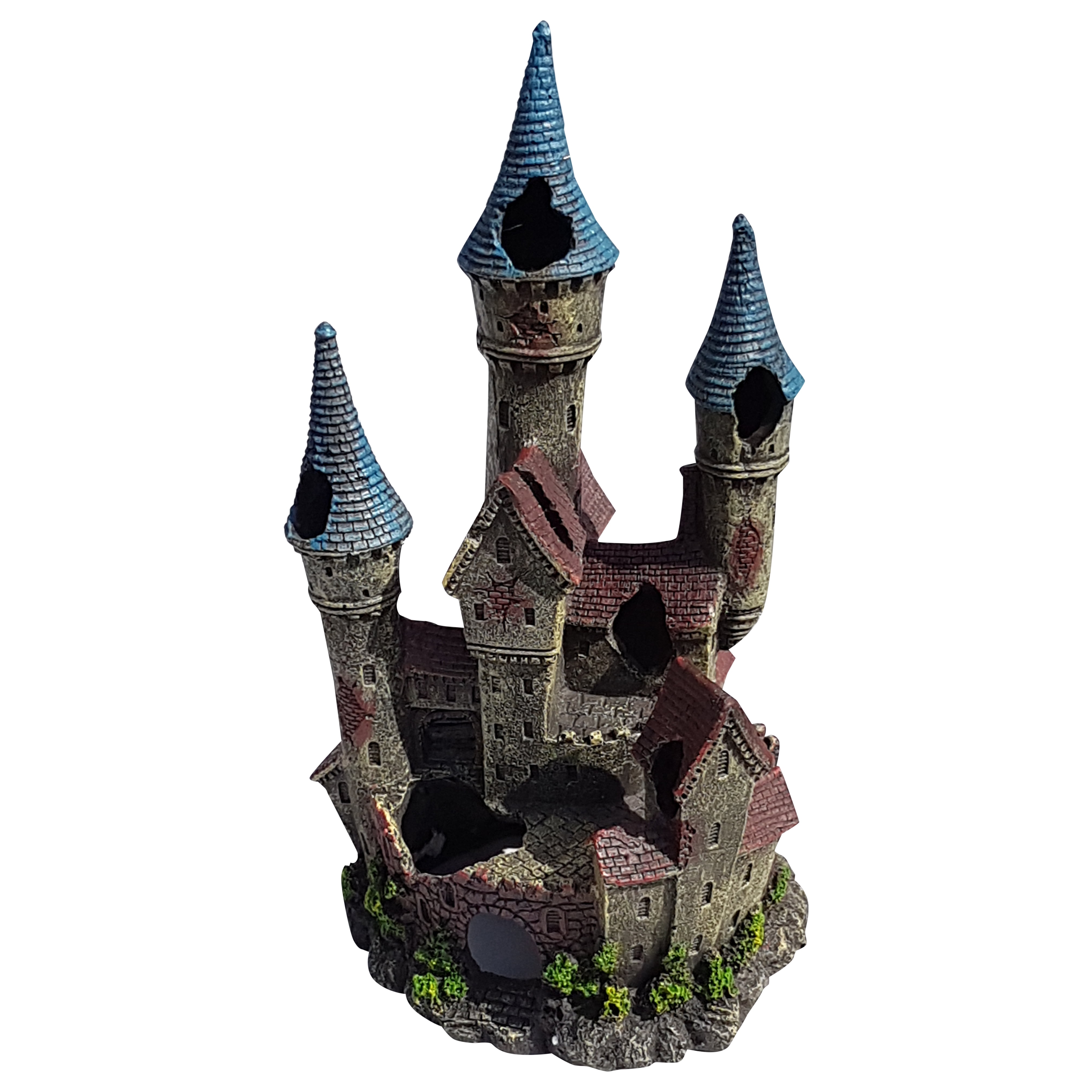 Medieval Castle Fortress with Three Turrets Aquarium Fish Tank Decor ...