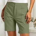 CAIVO Women Casual Summer Shorts With Pockets Comfortable Semi Elastic ...