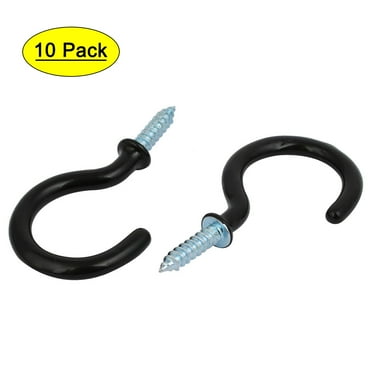 Vinyl Coated Screw-in Ceiling Hooks Cup Hooks 2.9 Inches Screw Hooks 30 ...