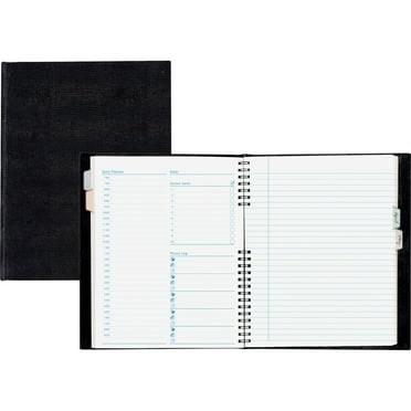 Blueline NotePro Undated Daily Planner, 11 x 8-1/2, Black - Walmart.com