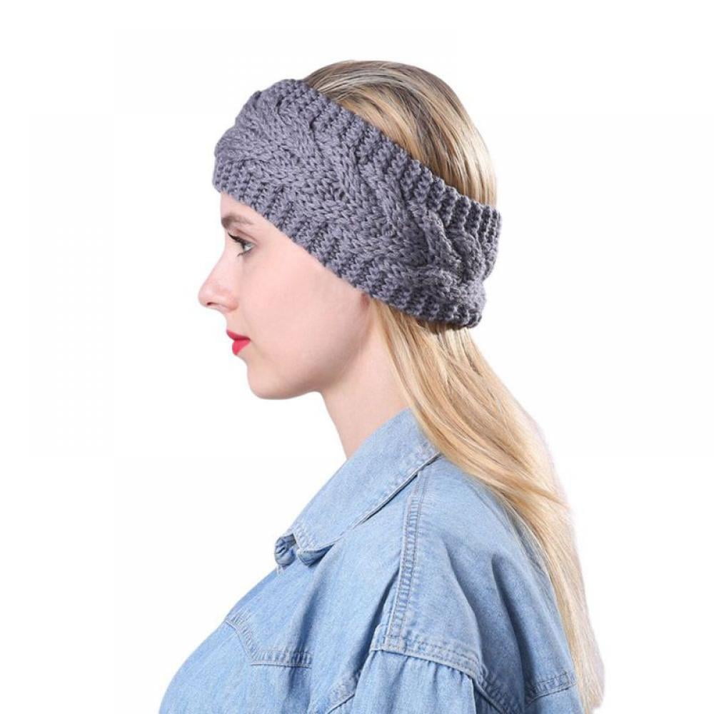 Womens Winter Ear Warmer Headband,Soft Stretch Knit Ear Band Covers for ...