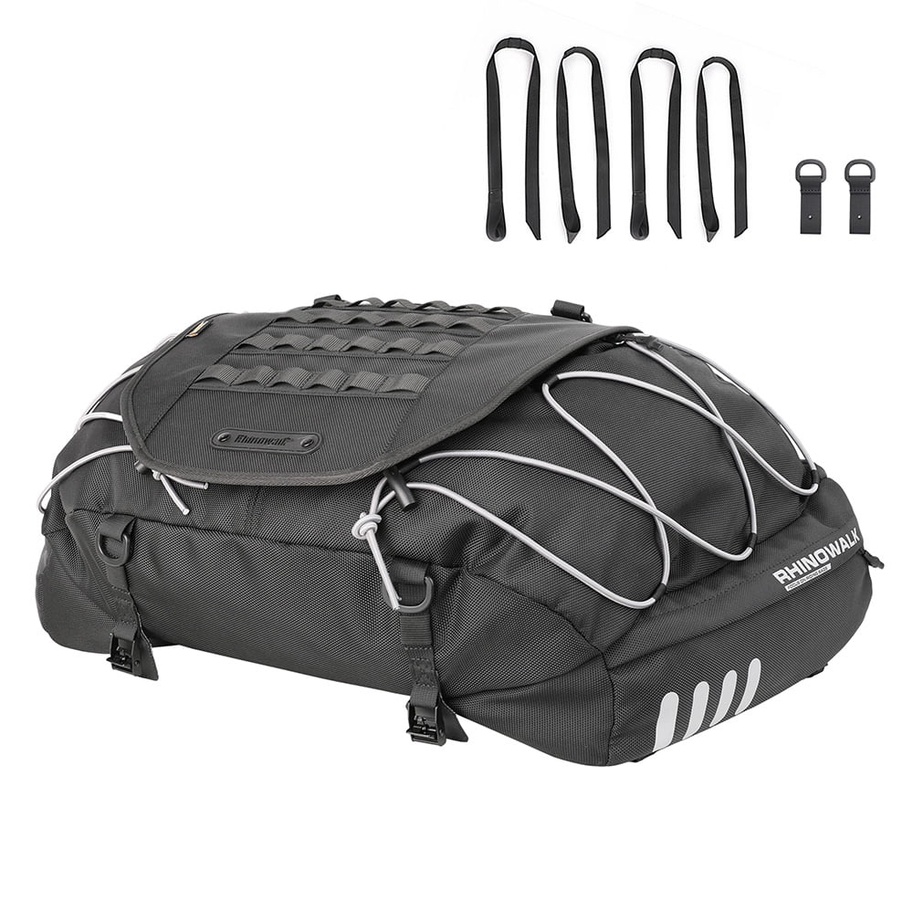 Rhinowalk Expandable Motorcycle Rearseat Bag 35-50L Large Capacity ...