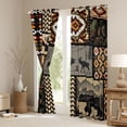 Castle Fairy Bear Deers Wildlife Black Out Curtains,Plaid Curtains Pack ...