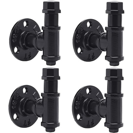 Tatum88 4 Pack Industrial Iron Pipe Coat Hook Racks Rustic Clothes ...