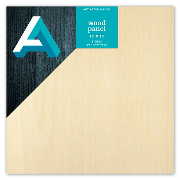 Art Alternatives Classic Wood Panel, Studio, .75" Profile, 12" x 12 ...