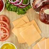 Great Value American Cheese Singles 32 Slices 24 oz Package, Refillable ...