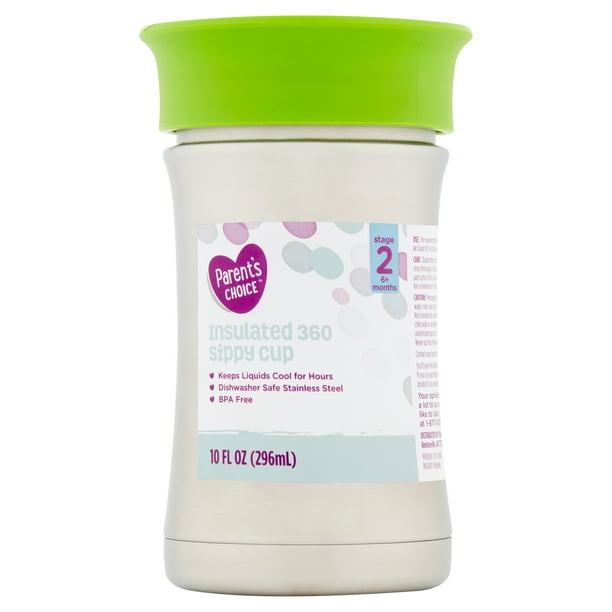 Parent's Choice Insulated Stainless Steel 360 Sippy Cup - Walmart.com