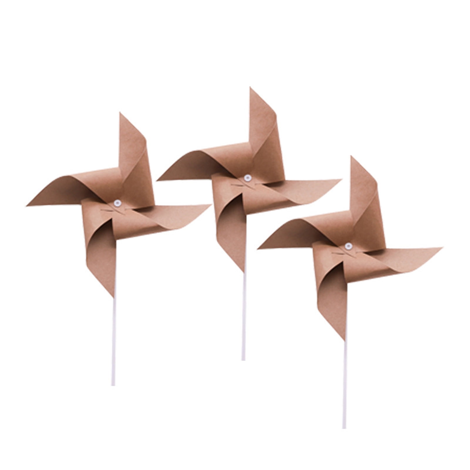 Farfi 3 Pcs Windmills Mini Exquisite Kraft Paper Spinning Pinwheels for ...
