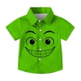 Awdenio Kids Vibrant Cartoon Expression Print T-Shirt, Crew Neck Short ...