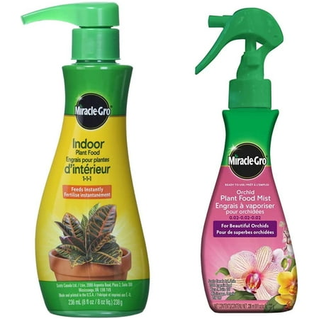 Miracle-Gro Indoor Plant Food - 236ml & Orchid Plant Food Mist - 236ml ...