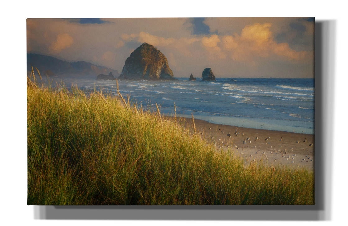 Epic Graffiti 'Summer Evening at Haystack Rock Oil Painting' by Rick ...