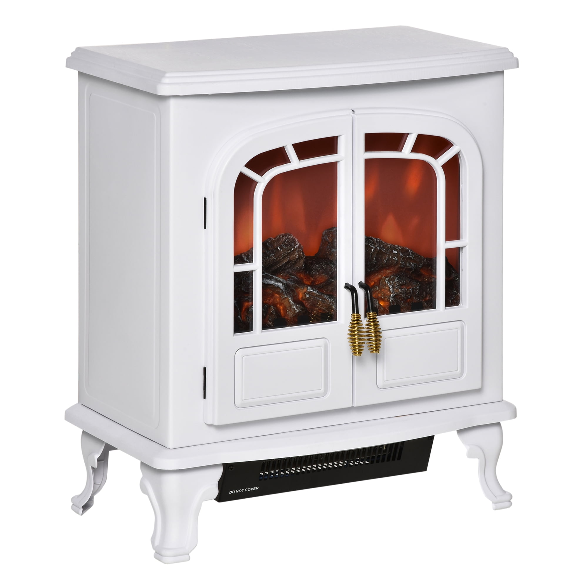 HOMCOM Electric Fireplace Heater Freestanding Fireplace Stove with LED ...