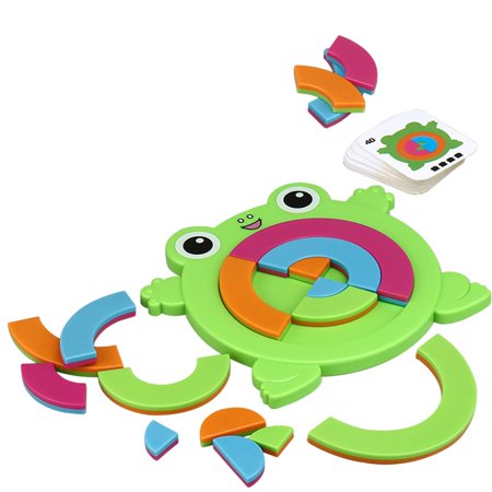 Frog Shapes Match Blocks Puzzle with 40 Card Child Development Toys ...