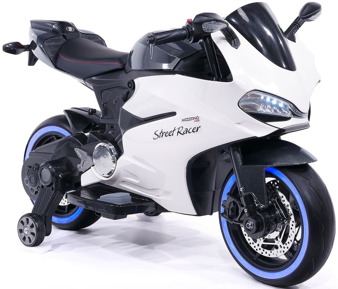 Moderno Kids Motorcycle Ride On 12V Battery Powered with Training ...