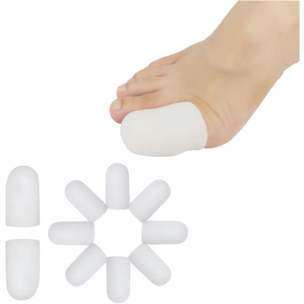 Gel Toe Caps Toe protectors Toe Sleeves for Blisters, Corns, Hammer ...