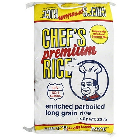 Chef's Premium Rice Enriched Parboiled Long Grain Rice, 25 lbs ...