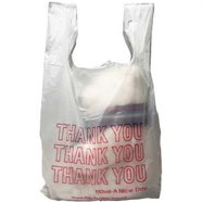 Barnes Paper Company Plastic Thank You T-Sacks, 6" x 4" x 15", 2 Mil ...