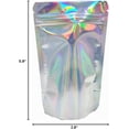 Resealable Stand Up Bags 50 Pack 3.9x5.9 inch Front Clear Mylar Foil ...