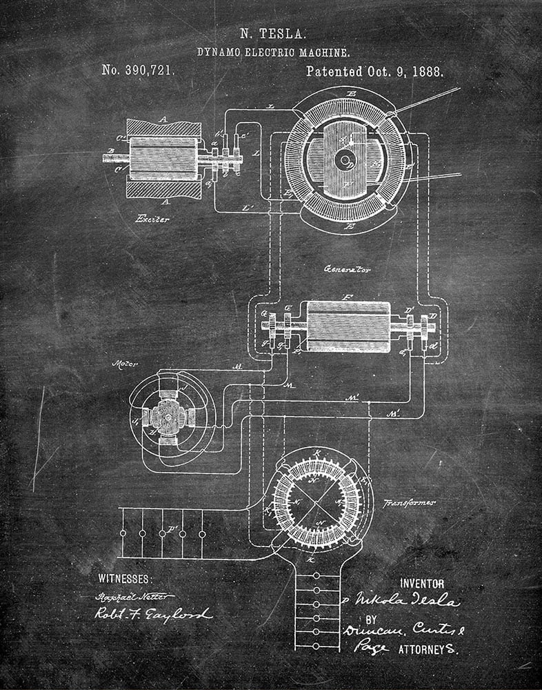 Original Dynamo Machine 2 Tesla Artwork Submitted In 1888 - Science and ...