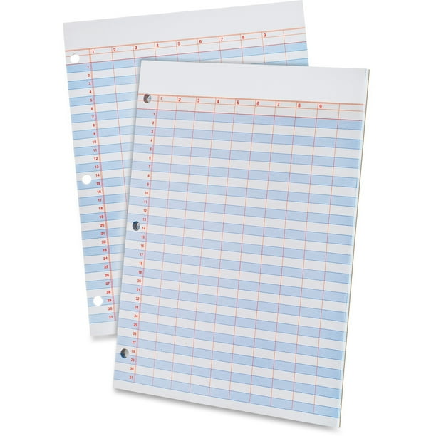 Ampad, TOP22206, Heavyweight 3-Hole Punched Data Pads, 50 / Pad ...