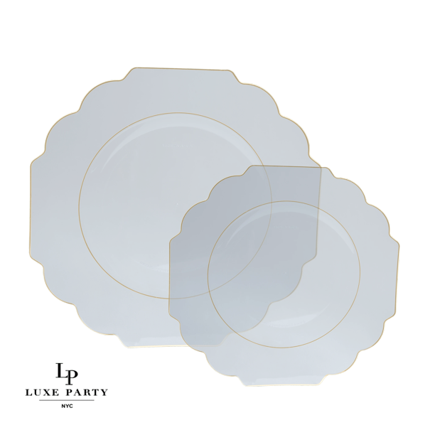 Scalloped Clear • Gold Plastic Plates | 10 Pack 8" - Walmart.ca