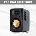 Prosonic 80W Bluetooth Bookshelf Speakers with Multiple Inputs & Remote ...