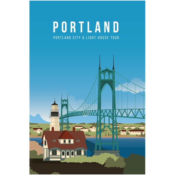 EzPosterPrints - Retro World Famous City Posters - Decorative, Vintage ...