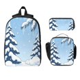 3pcs Casual Daypack 17 Inch Backpack Set Bookbag+Pencil Case+Lunch Bag ...