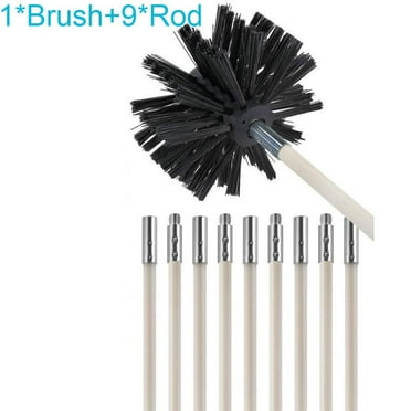 Flexible Flue Brush Rods Chimney Brush Kit Chimney Sweep Soot Cleaning ...