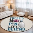 Bowling Ball 4FT Round Area Rugs There's No Pin Left Behind Linen ...