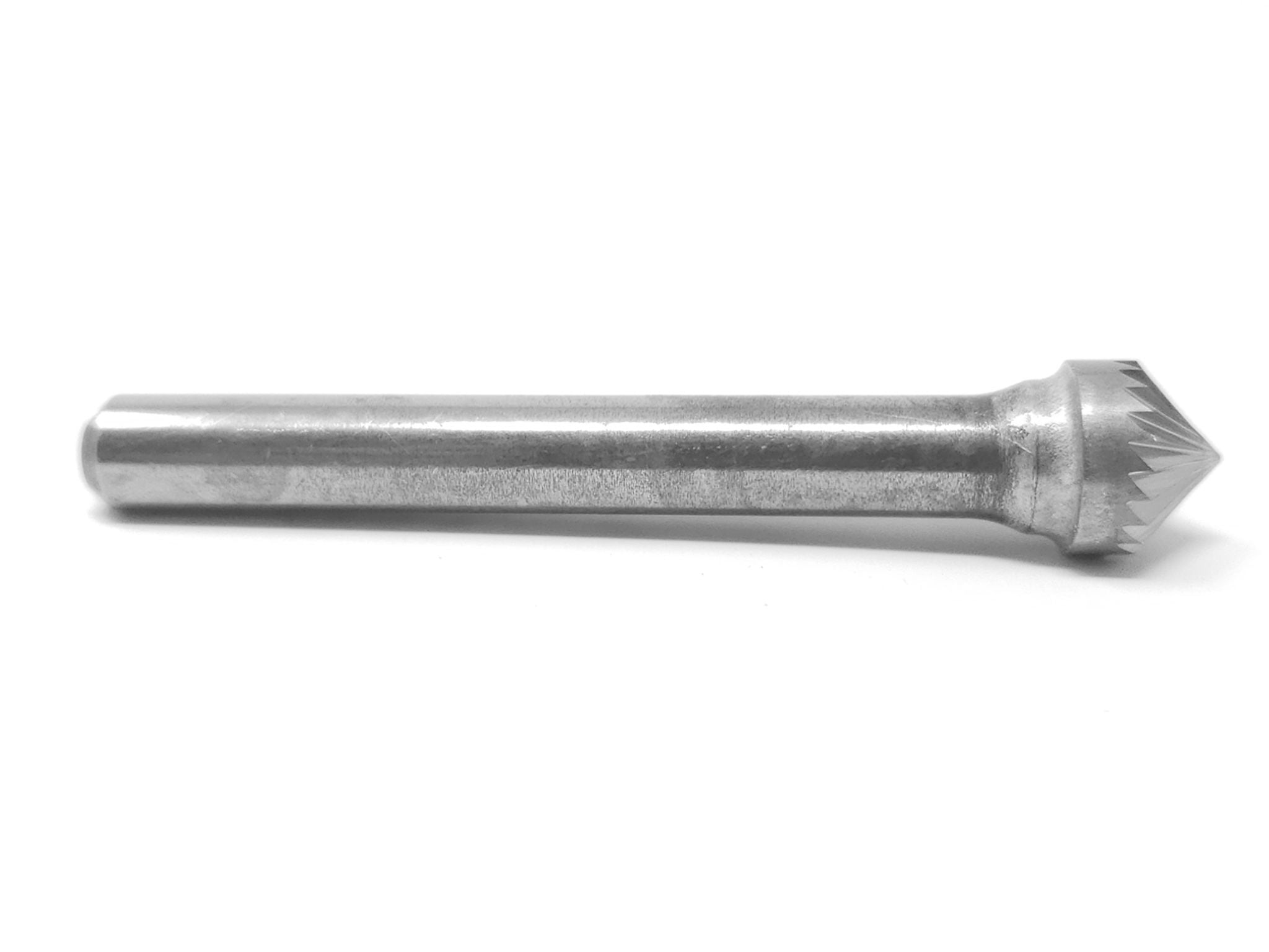 SK-3 Single Cut Cone 90 Degree 3/8" x 3/16" Carbide Burr Bur Tool Die ...