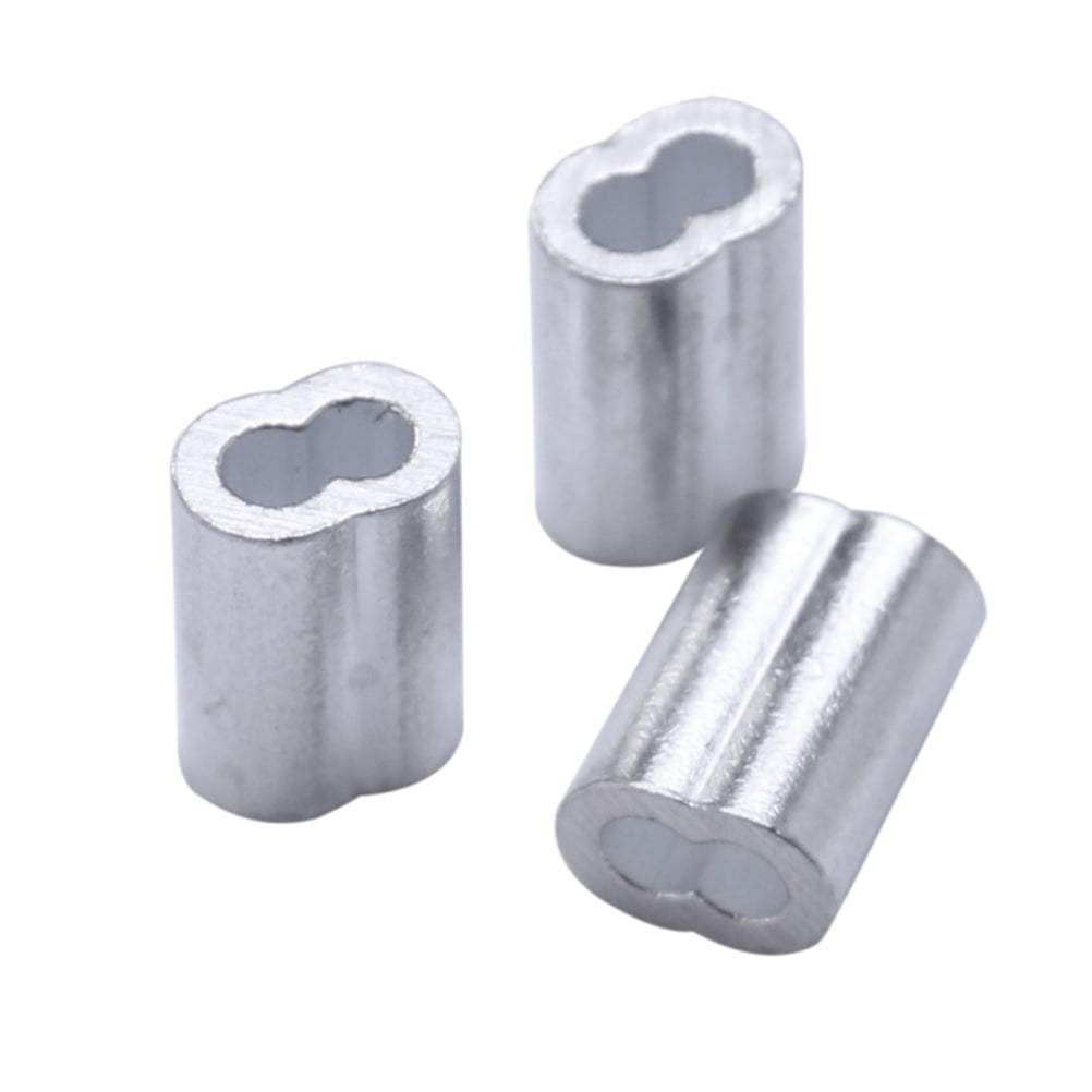 Wire Rope Hardware 200-Piece Aluminum Crimping Sleeves - 1/16 Inch Ferrules For Wire Rope And ...