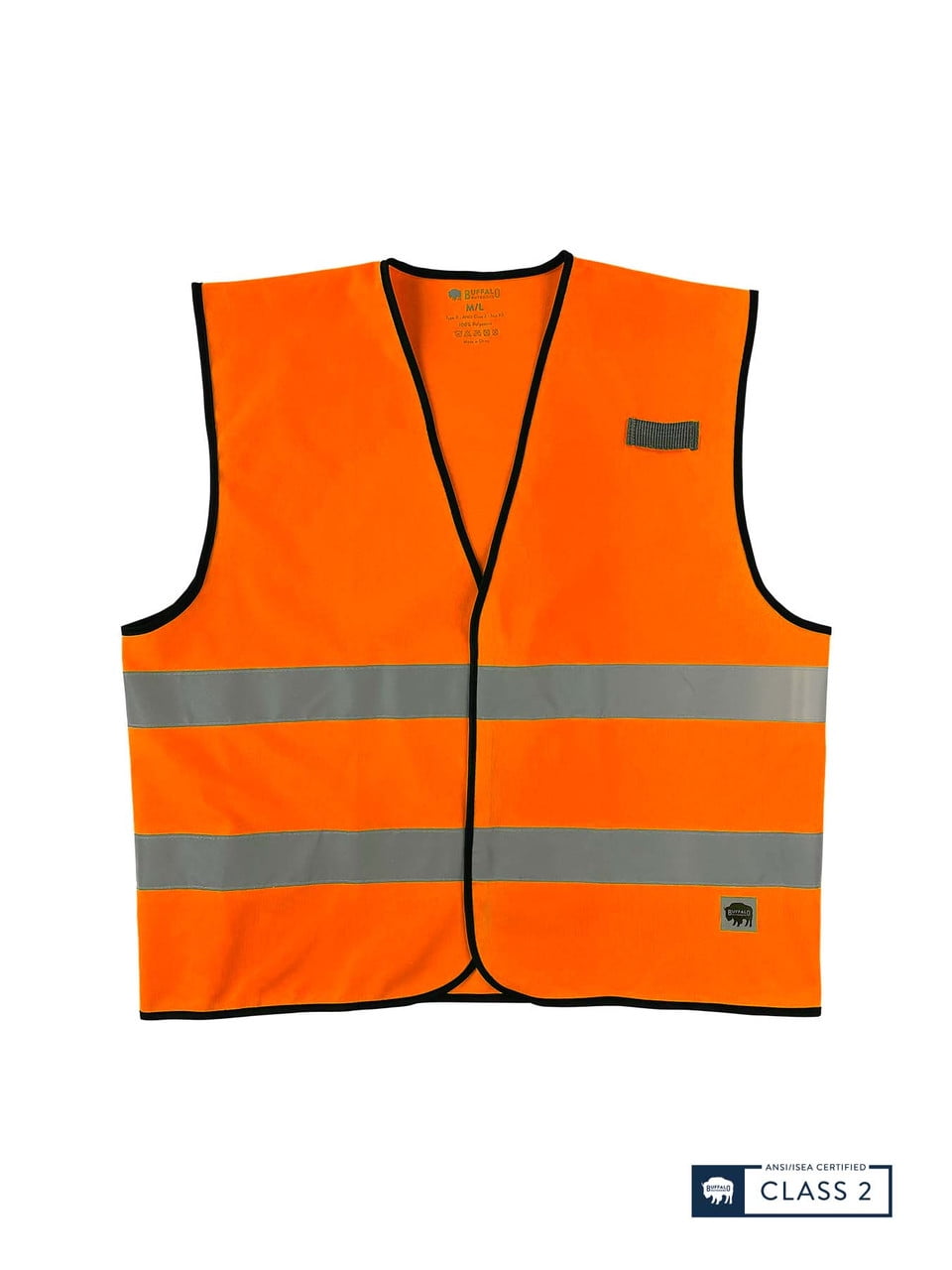 Buffalo Outdoors® Workwear Class 2 Hi Vis Orange Reflective Safety Work ...