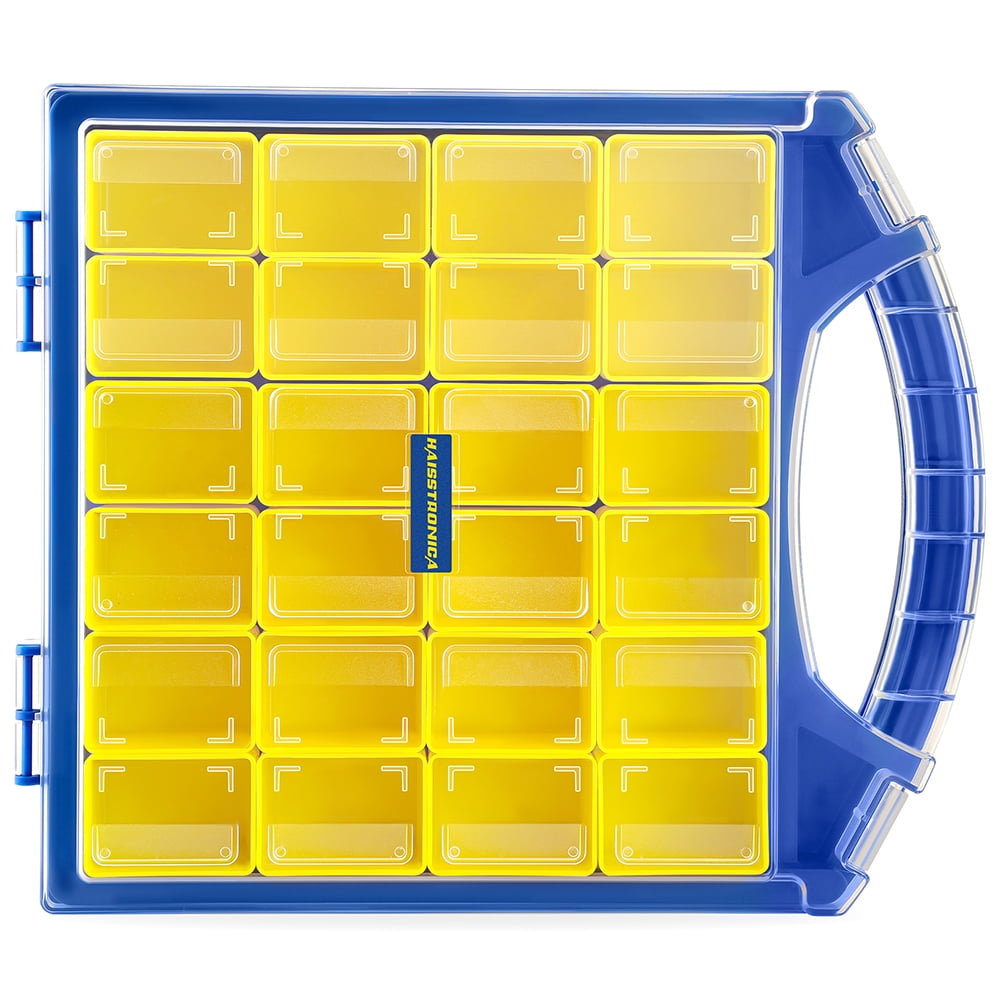 Haisstronica Small Parts Organizer (HS-T1A) with 24 Removable Bins ...